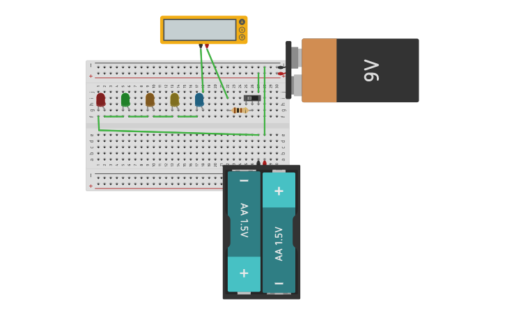 Circuit Design Series Led With Extra Battery Tinkercad