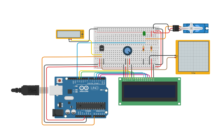 Circuit design Climate Control - Tinkercad