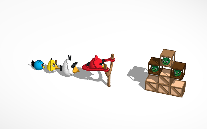 3D design Angry birds - Tinkercad