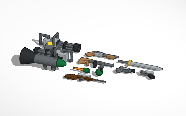 3D design character's weapon - Tinkercad