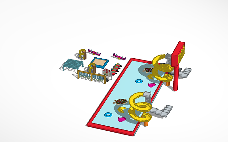3D design Water Slide JSTB - Tinkercad