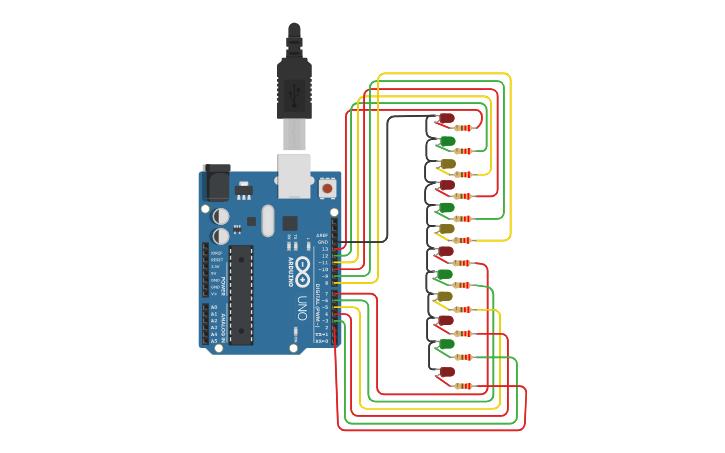 Circuit design rangoli - Tinkercad