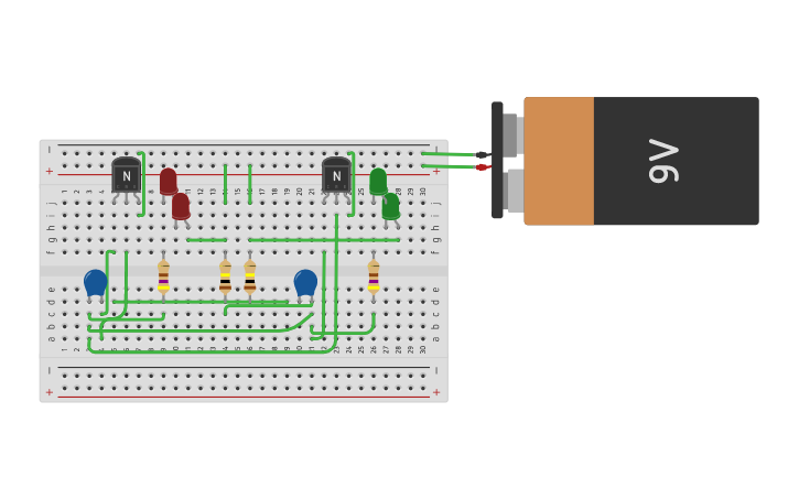 Circuit design LED FLASHER - Tinkercad