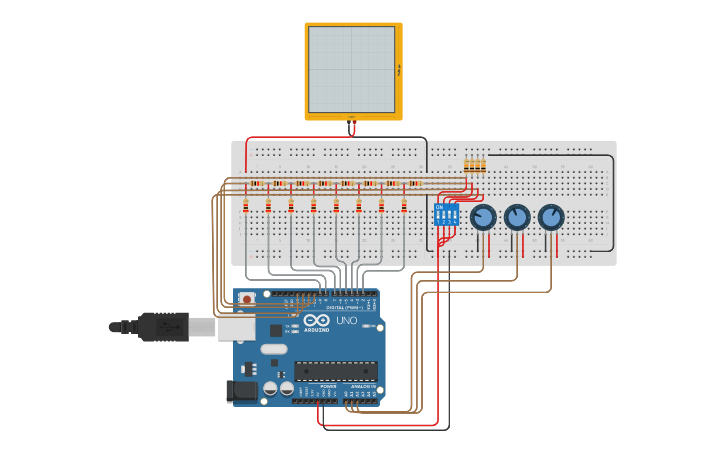 Circuit design Генератор сигнала - Tinkercad