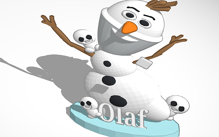 3D design Copy of Copy of frozen olaf - Tinkercad