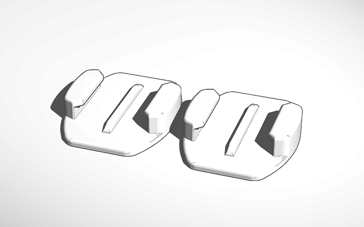 3D design GoPro Flat Adhesive Mount - Tinkercad