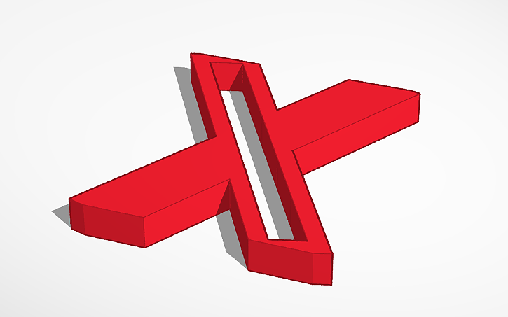 3D design Twitter Logo X - Tinkercad