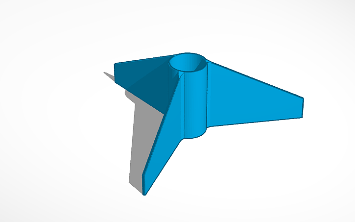 3D design fins for rocket - Tinkercad