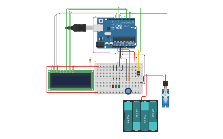 Circuit design Smart greenhouse | Tinkercad