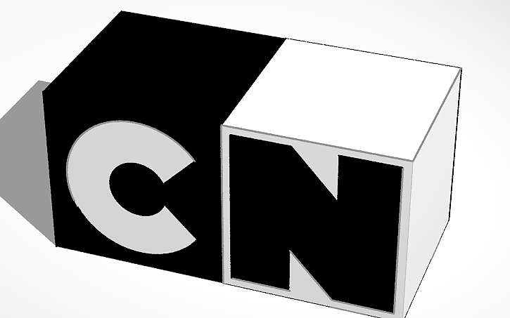 3D design Cartoon Network CN Logo - Tinkercad
