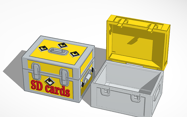 3D design Box for sd cards 0.1 - Tinkercad
