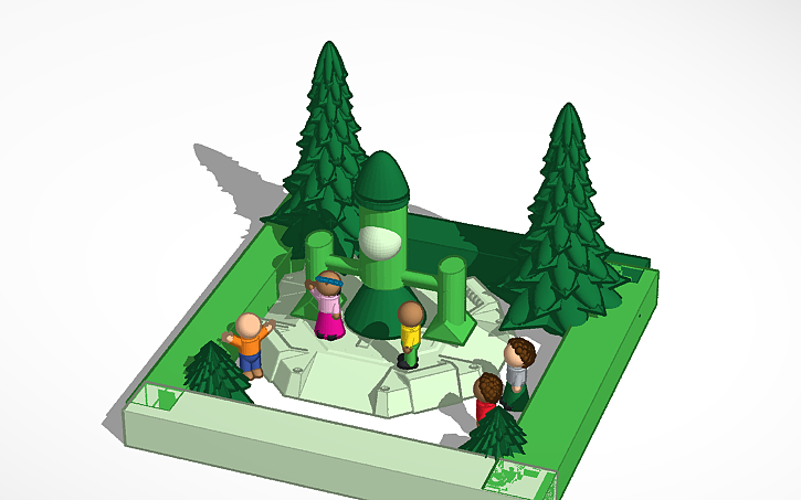 3D design the green rocket | Tinkercad
