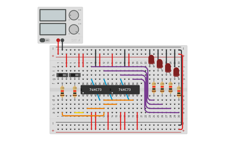 Circuit Design Mod 16 Counter Tinkercad