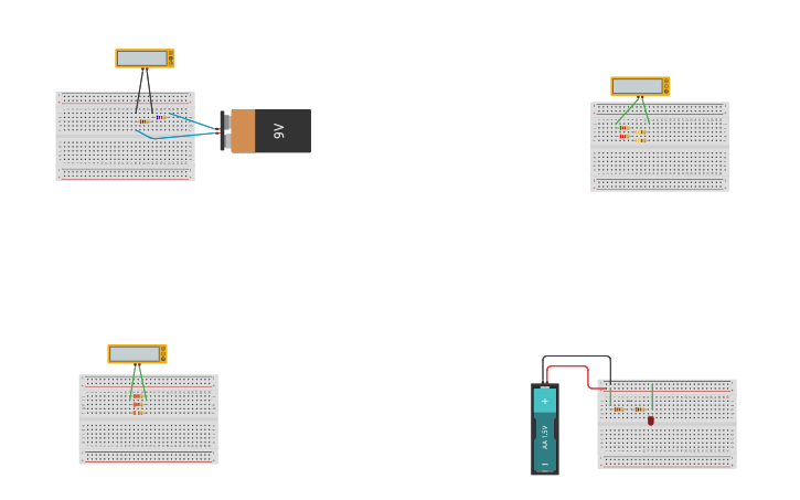 Circuit design Resolución Ejercicios | Tinkercad