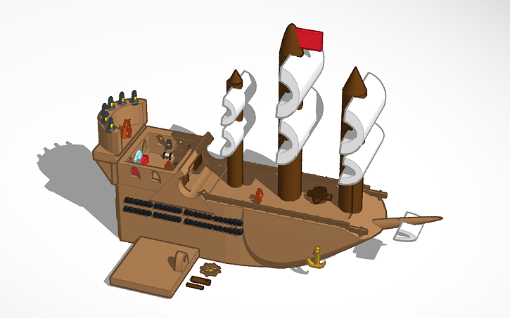 3D design ship - Tinkercad