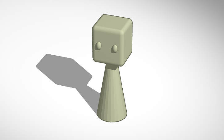 3D design Pop Head Finger Puppet Body - Tinkercad
