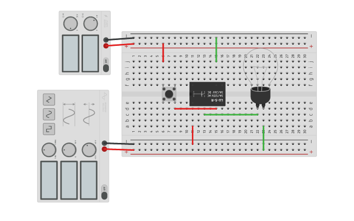 Circuit design circuito con rele - Tinkercad