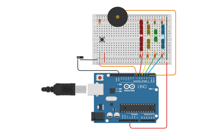 Circuit design Arvore de natal - Tinkercad