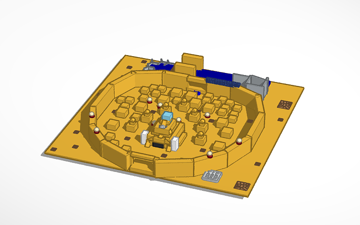 3D design Neolithic Village - Tinkercad