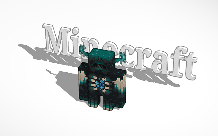 3D design minecraft warden - Tinkercad