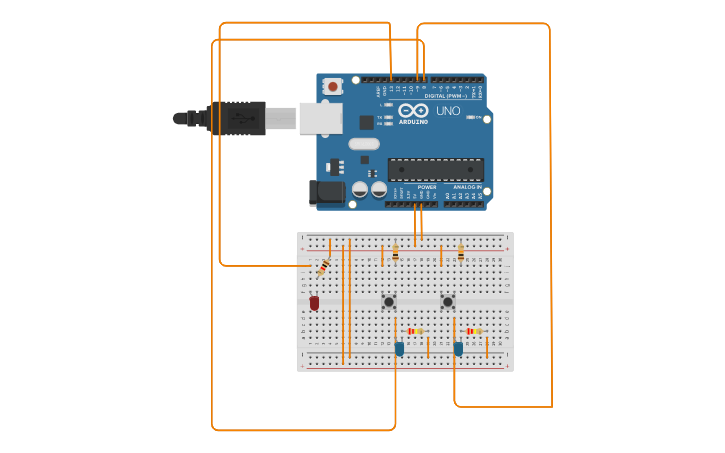 Circuit design OR GATE | Tinkercad
