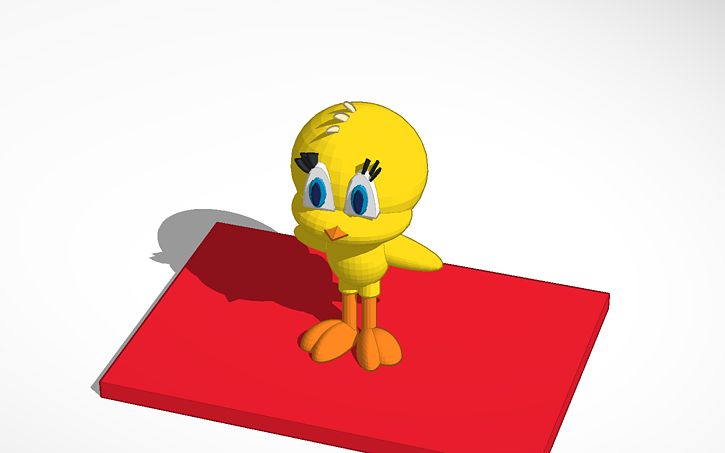 3D design Tweety Bird - Tinkercad