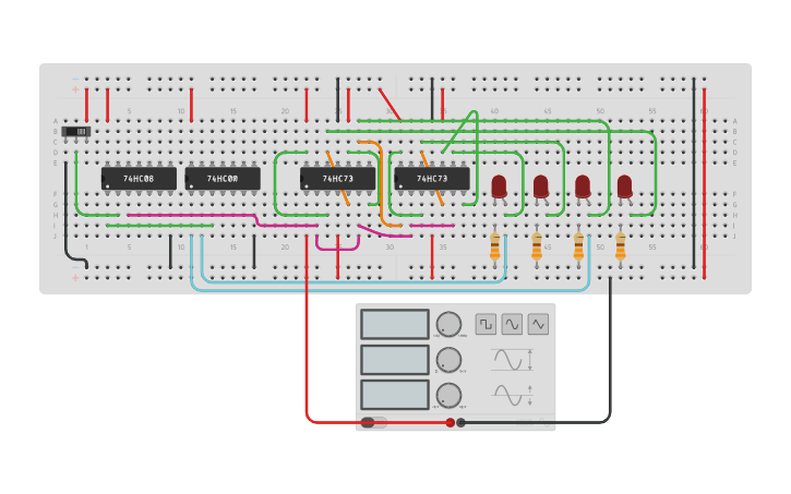 Circuit design 08_KOCW_Ch8_EX01_BCD counter - Tinkercad