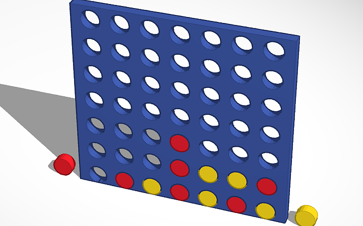 3D design Cadnnect 4 connect four - Tinkercad
