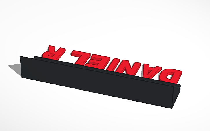 3D design Name Plate | Tinkercad