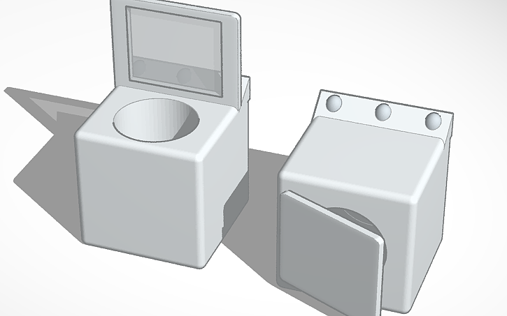 3D design Washer and Dryer - Tinkercad