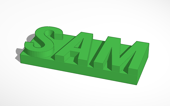 3D design sam - Tinkercad