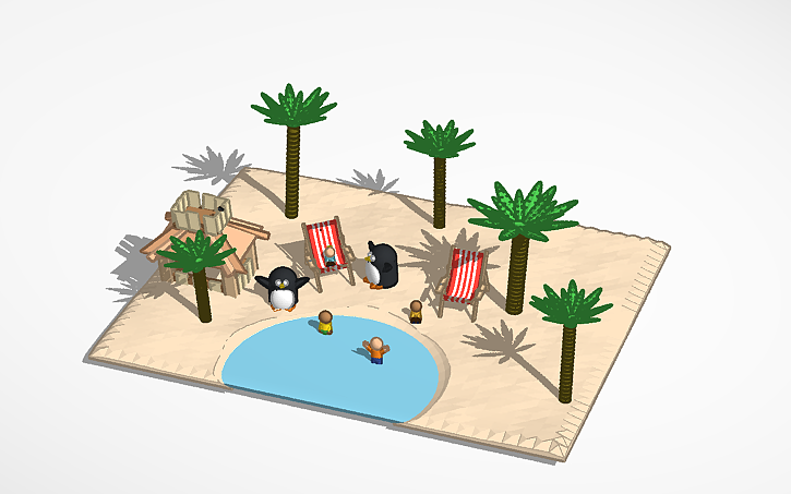3D design Beach party! - Tinkercad