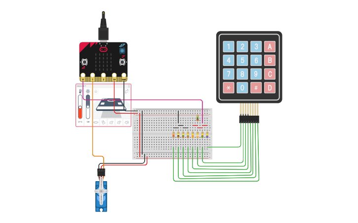 Circuit design microbit KeyPad code | Tinkercad
