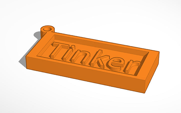 3D design keychain version 3 | Tinkercad