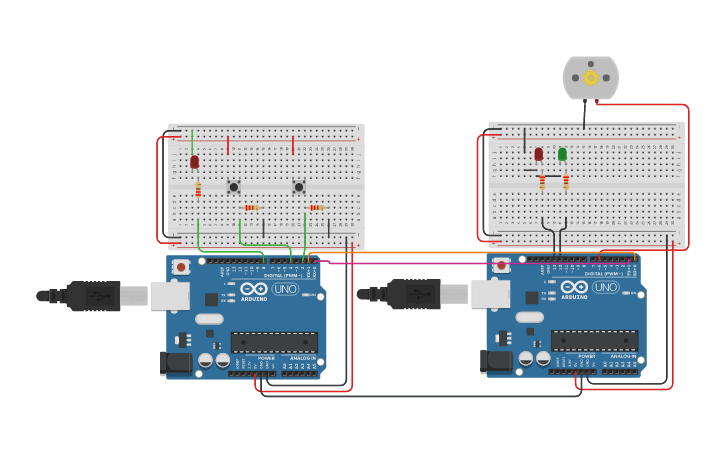 Circuit design Act 1 / TX y RX | Tinkercad