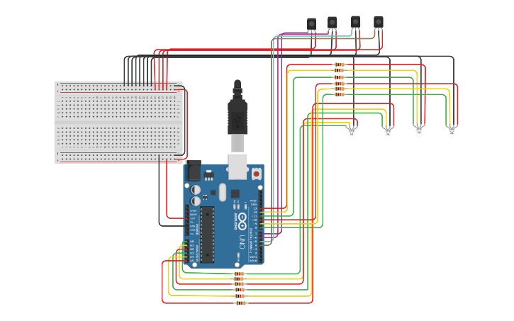 Circuit design TRAFFIC SYSTEM - Tinkercad