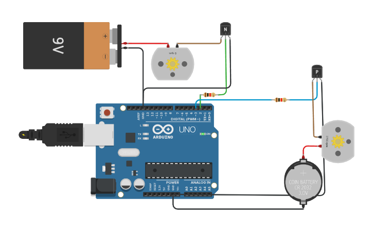 Circuit design Power DC + Ard | Tinkercad