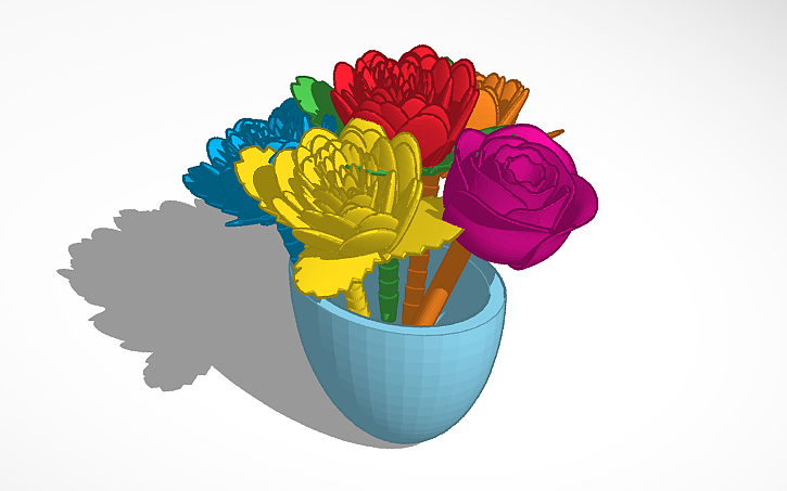 3D design flower vase - Tinkercad