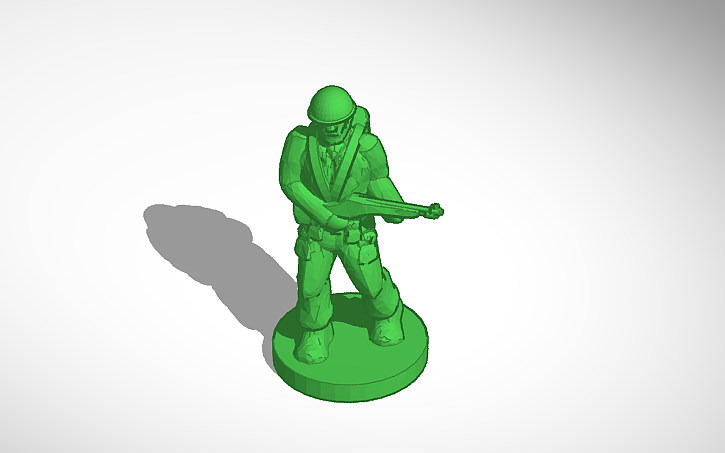 3D design Army man - Tinkercad