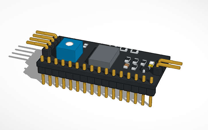 3d Design Copy Of Lcd I2c Tinkercad 
