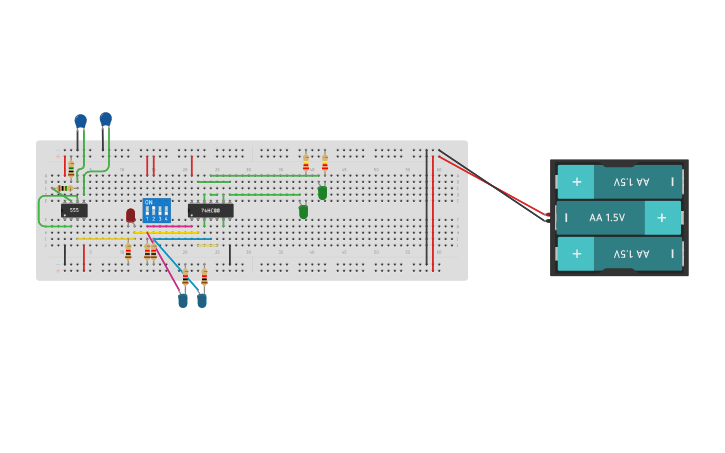 Circuit design SR Flip Flop - Tinkercad