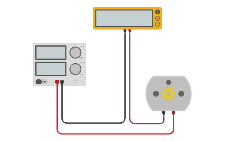 Circuit design Medición de corriente - motor - Tinkercad