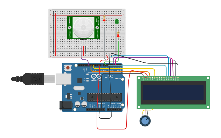 Circuit design Smart Street Light - Tinkercad