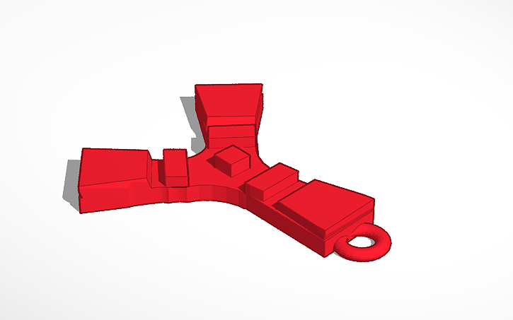 3D design Rust Logo Keychain | Tinkercad