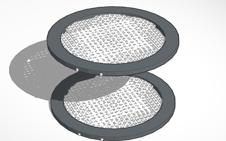 3D design Round Air Filter - Tinkercad