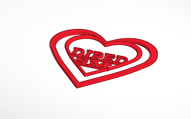 3D design marca página diped - Tinkercad