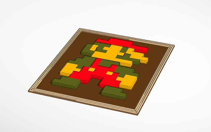 3D design 8-Bit Mario (It's art!) - Tinkercad