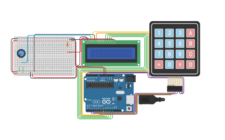 Circuit design CALCULADORA - Tinkercad