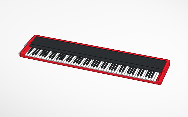 3D design 88 key Epiano - Tinkercad