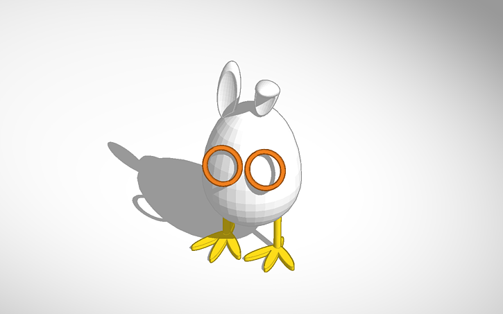 3D design easter bunny - Tinkercad